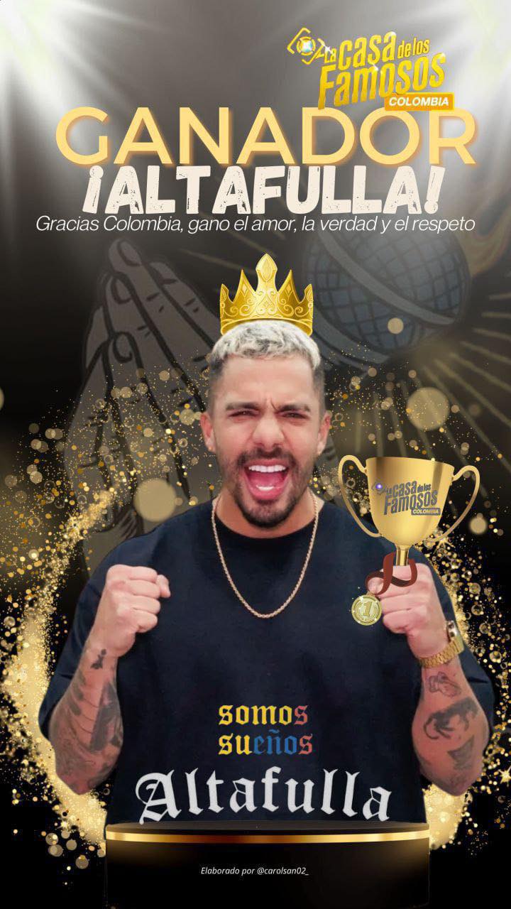 ¡Altafulla es el gran ganador de La Casa de los Famosos Colombia! - CN ...